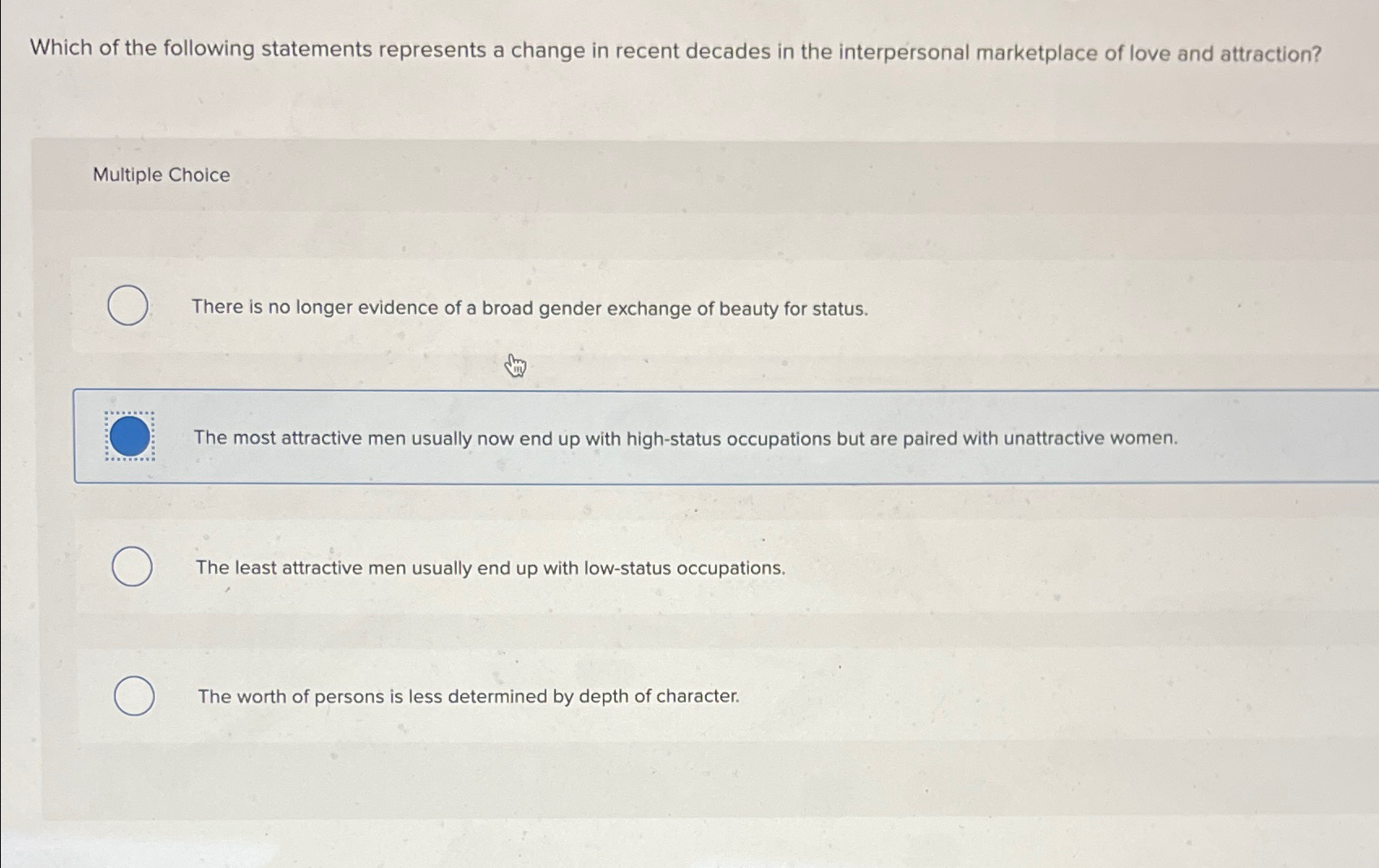 Solved Which of the following statements represents a change | Chegg.com