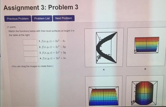 Solved Assignment 3 Problem 3 Previous Problem Problem List 