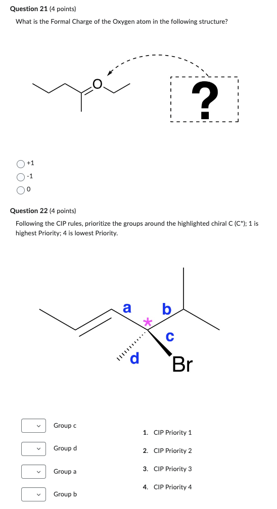 Solved Question 22 (4 ﻿points)Following the CIP rules, | Chegg.com