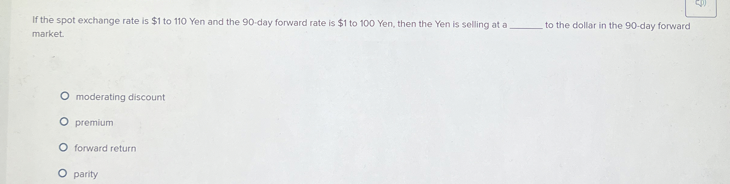 Solved If the spot exchange rate is $1 ﻿to 110 ﻿Yen and the | Chegg.com