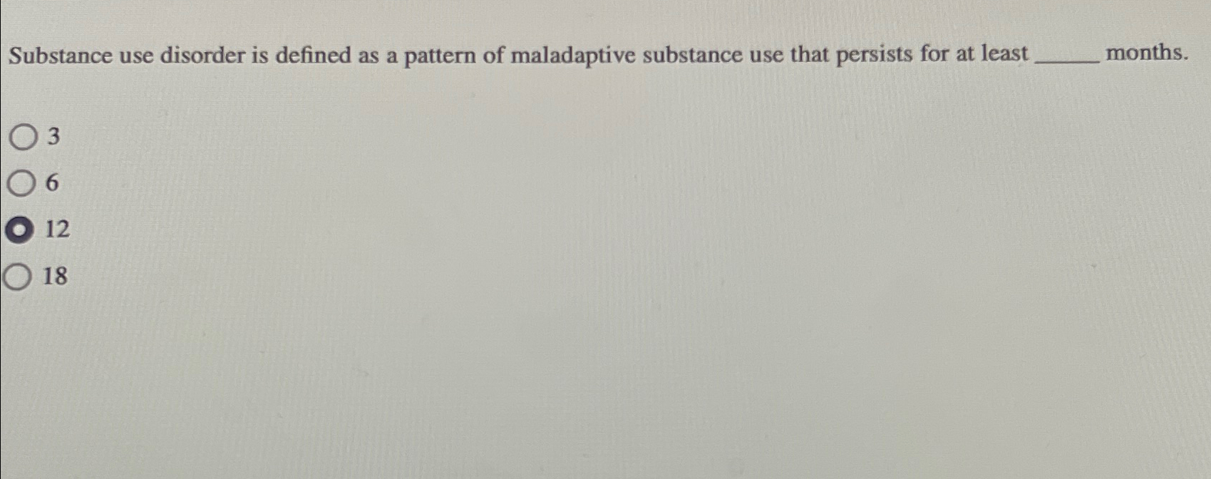 Solved Substance use disorder is defined as a pattern of | Chegg.com