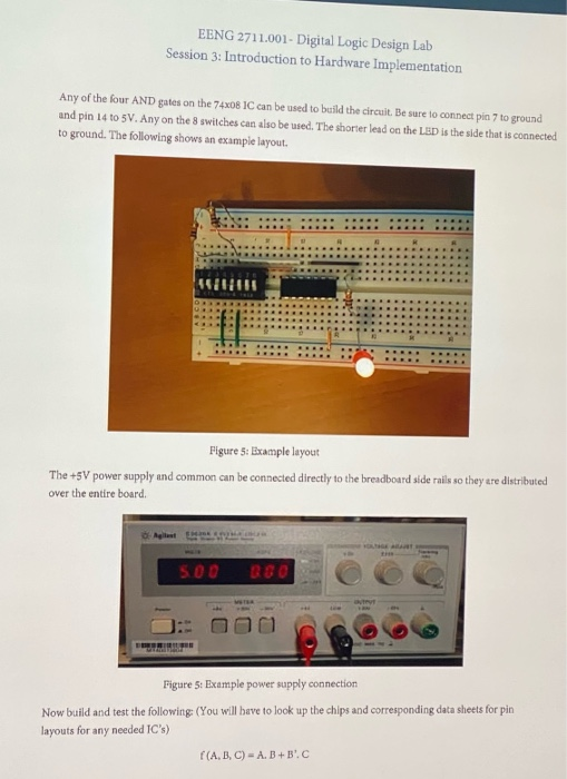 Solved EENG 2711.001- Digital Logic Design Lab Session 3: | Chegg.com