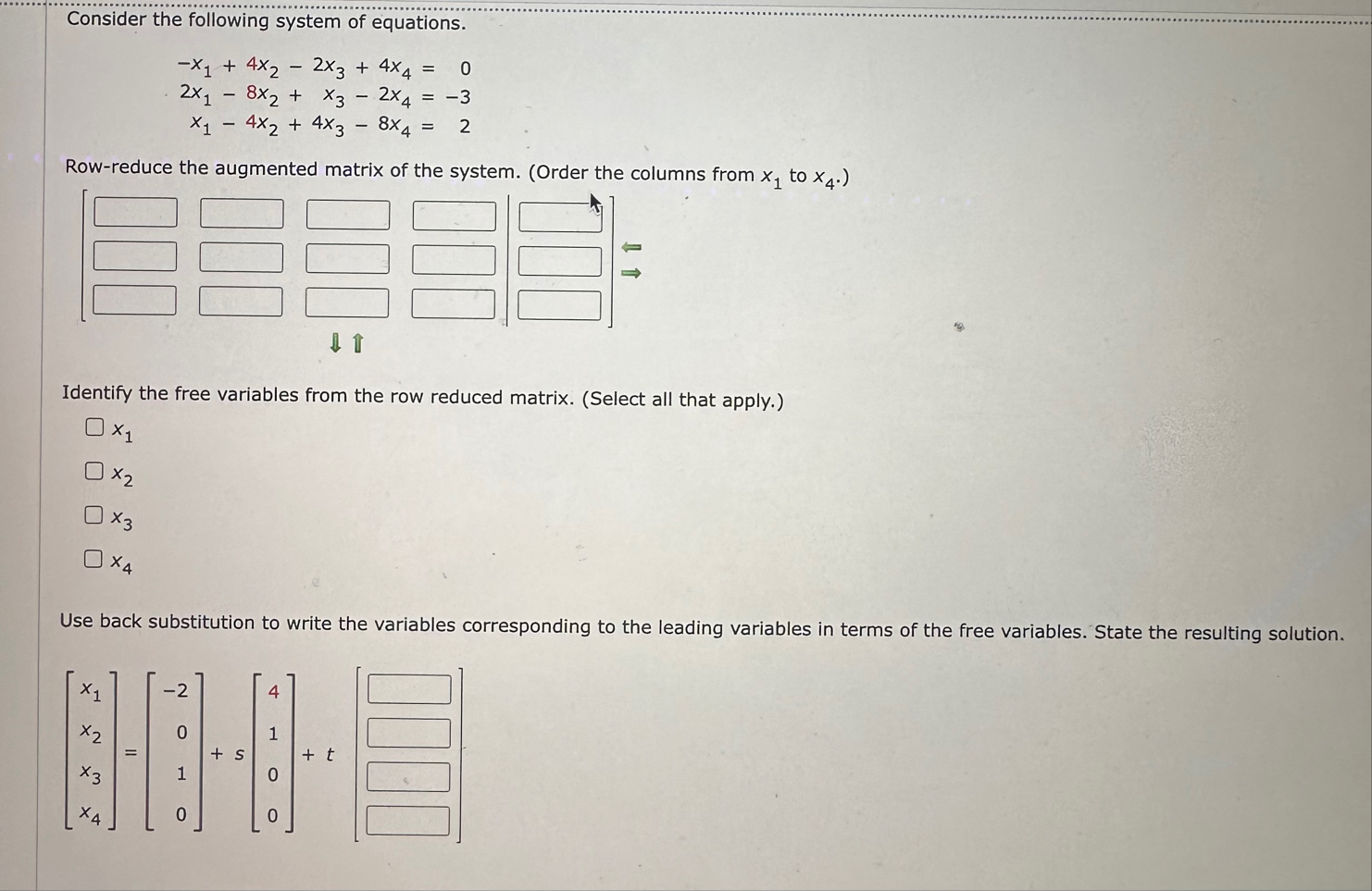 Solved Consider the following system of | Chegg.com