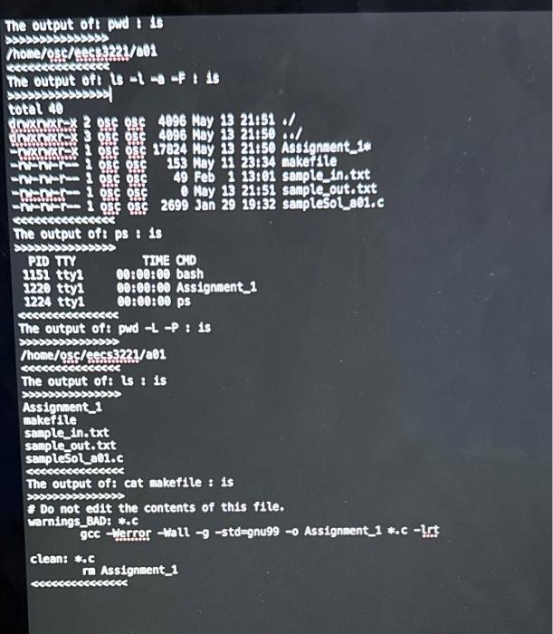Solved - Rcad the input file that contains Linux shell | Chegg.com