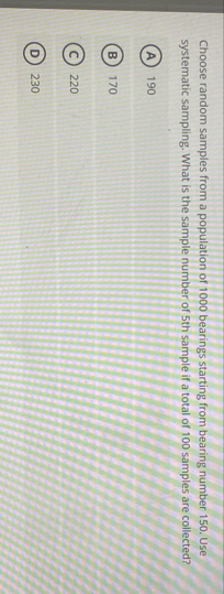 Solved Choose random samples from a population of 1000 | Chegg.com