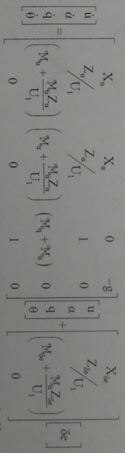 Solved Set up the longitudinal state-space System (use | Chegg.com