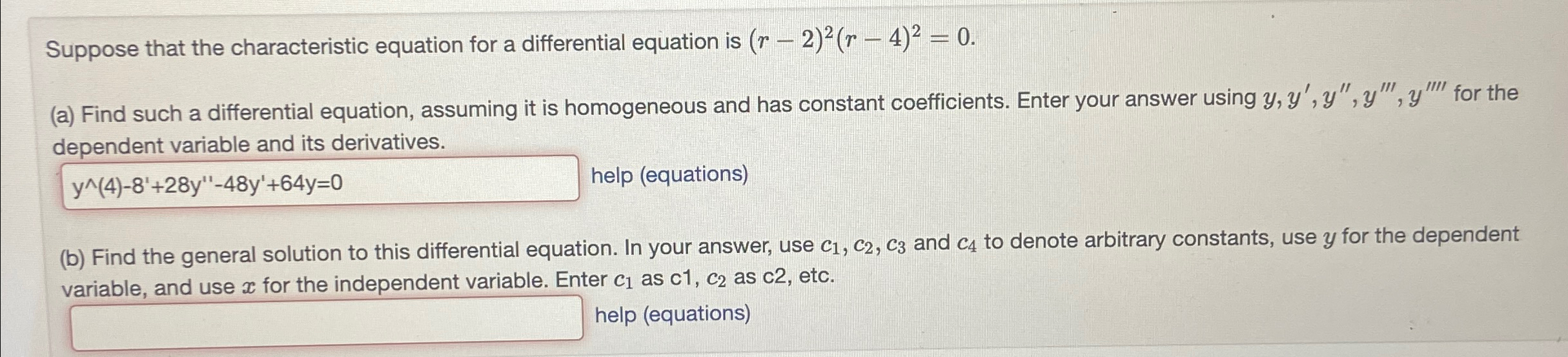 Solved Suppose that the characteristic equation for a | Chegg.com