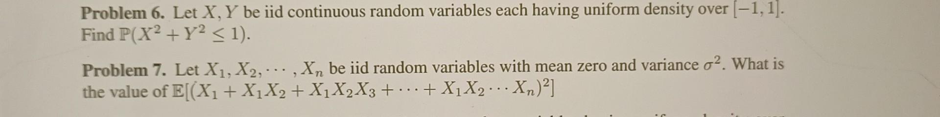Solved Y2 √2 √6 Show that the random variables Y₁, Y2 and Y3 | Chegg.com
