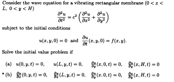 Solved Consider the wave equation for a vibrating | Chegg.com