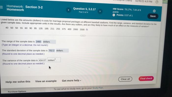 Solved 02/10/22431 PM Homework: Section 3-2 Homework | Chegg.com