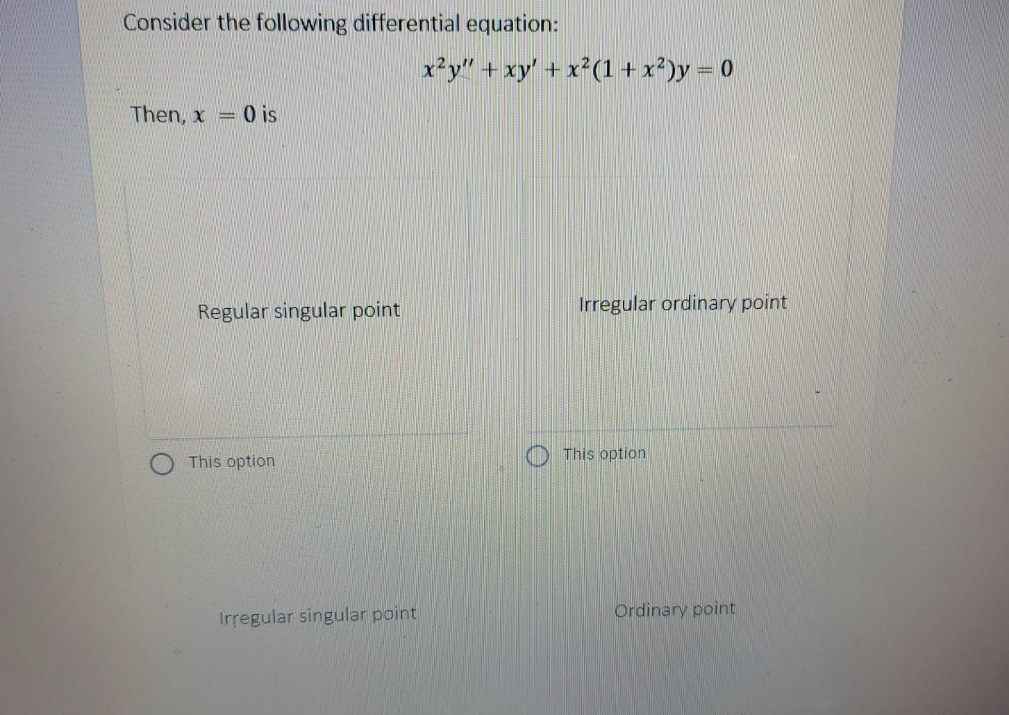 Solved Consider the following differential equation: x2y" + | Chegg.com