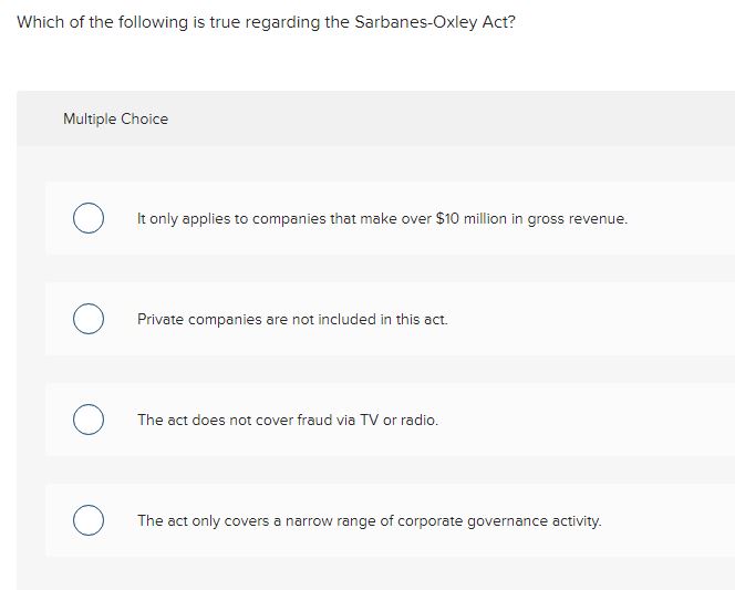 Solved Which of the following is true regarding the | Chegg.com