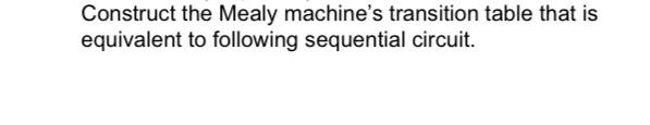 Solved Construct the Mealy machine's transition table that | Chegg.com