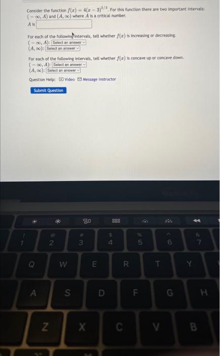 Solved Consider the function f(x)=4(x−3)2/3. For this | Chegg.com