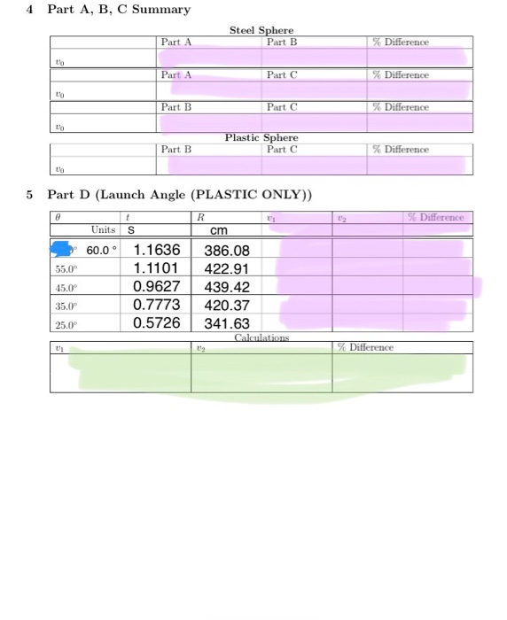 Solved 1 Ballistics Lab Worksheet Part A (Ballistic | Chegg.com