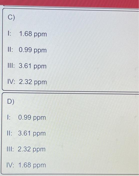Solved The image below shows a portion of a 1H NMR spectrum | Chegg.com