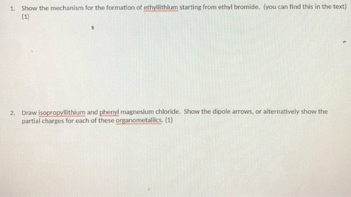 Solved 1. Show the mechanism for the formation of | Chegg.com