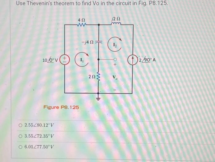 Solved Use Thevenin's theorem to find Vo in the circuit in | Chegg.com