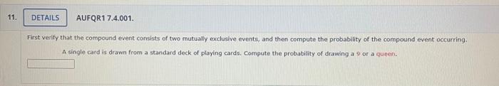 Solved First verify that the compound event consists of two | Chegg.com
