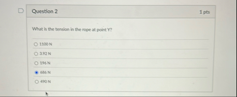 Solved Question 21 ﻿ptsWhat is the tension in the rope at | Chegg.com