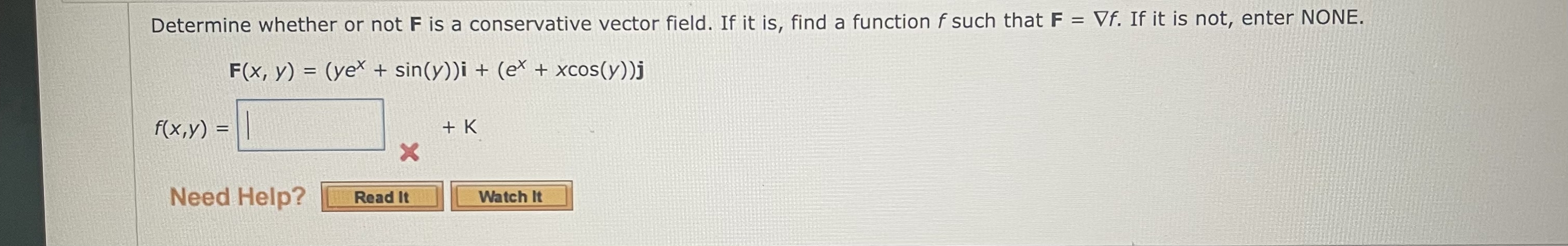 Solved Determine whether or not F ﻿is a conservative vector | Chegg.com