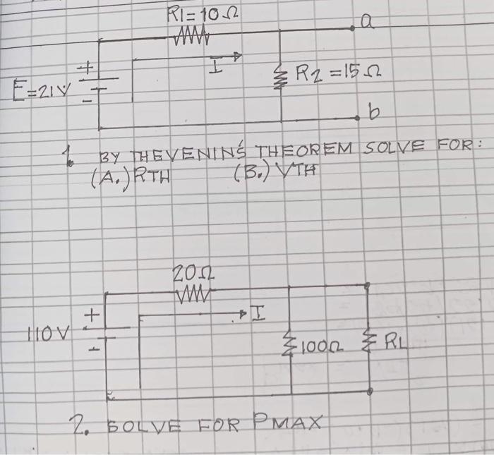 Solved 1 BY THEVENINS'S THEOREM SOLVE FOR: (A.)RTH (B.) VTH | Chegg.com