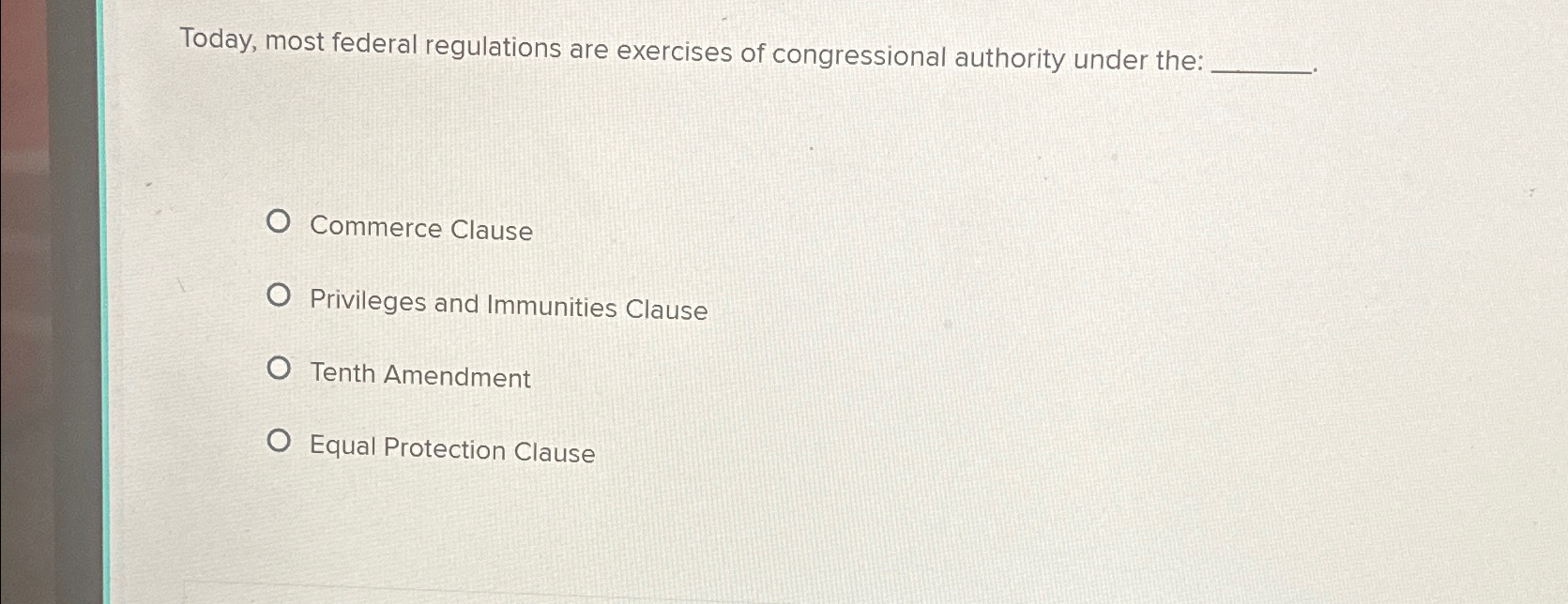 Solved Today, most federal regulations are exercises of | Chegg.com