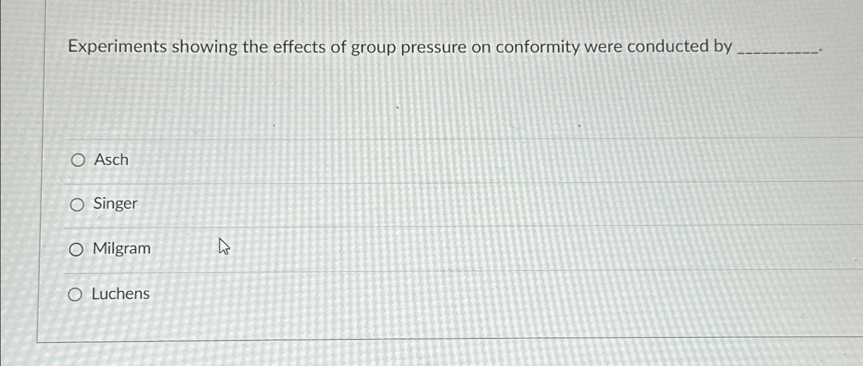 Solved Experiments showing the effects of group pressure on | Chegg.com