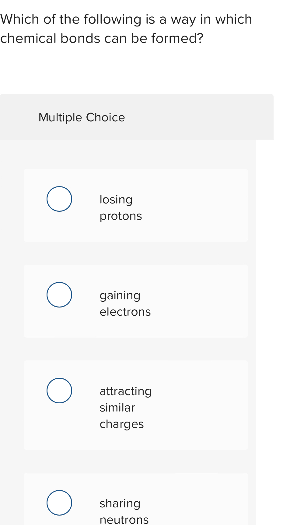 Solved Which of the following is a way in which chemical | Chegg.com