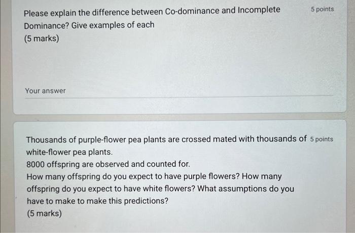 Solved Please explain the difference between Co-dominance | Chegg.com