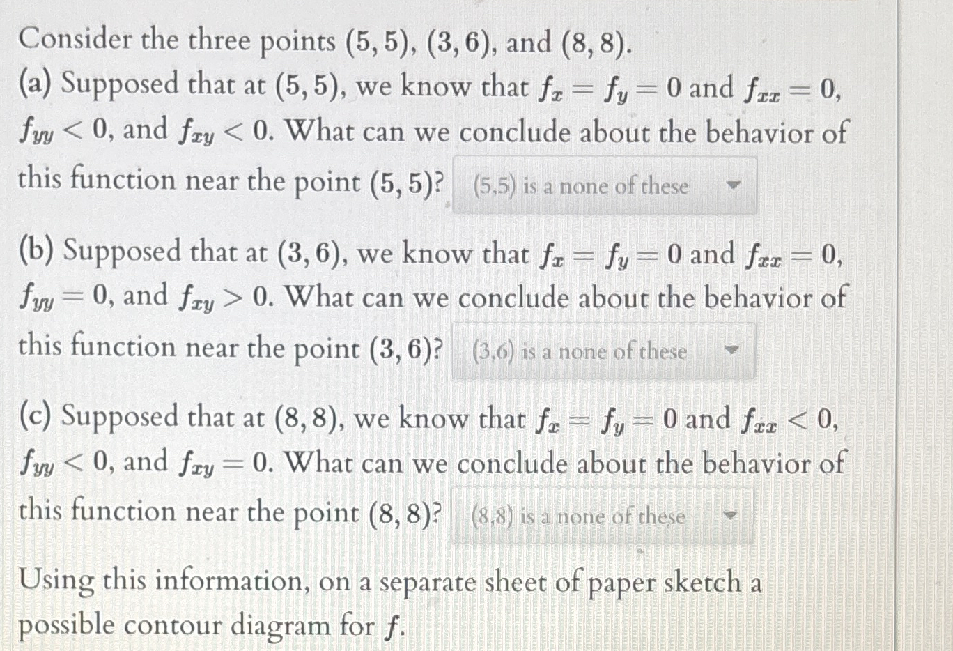 Solved Consider the three points (5,5),(3,6), ﻿and (8,8).(a) | Chegg.com