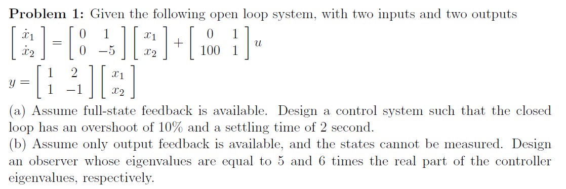 Solved Use Matlab if required and completely solve with | Chegg.com