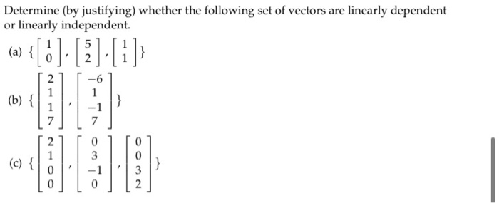 Solved Determine (by justifying) whether the following set | Chegg.com