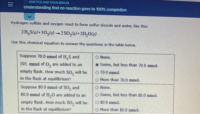 Solved Hydrogen Sulfide And Oxygen React To Form Sulfur