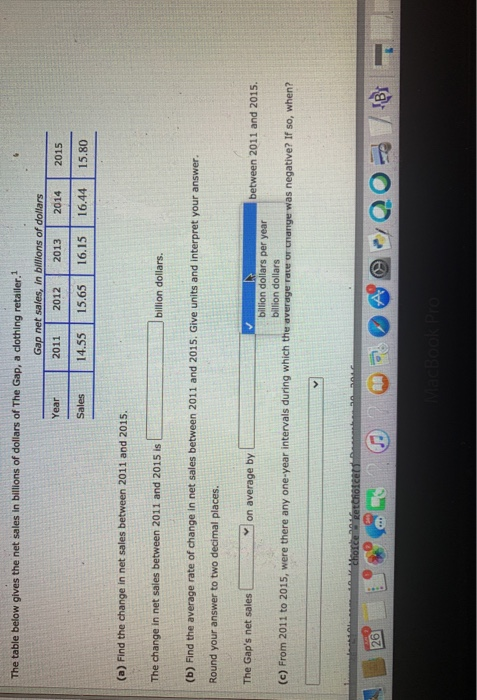 Solved 1 The table below gives the net sales in billions of | Chegg.com