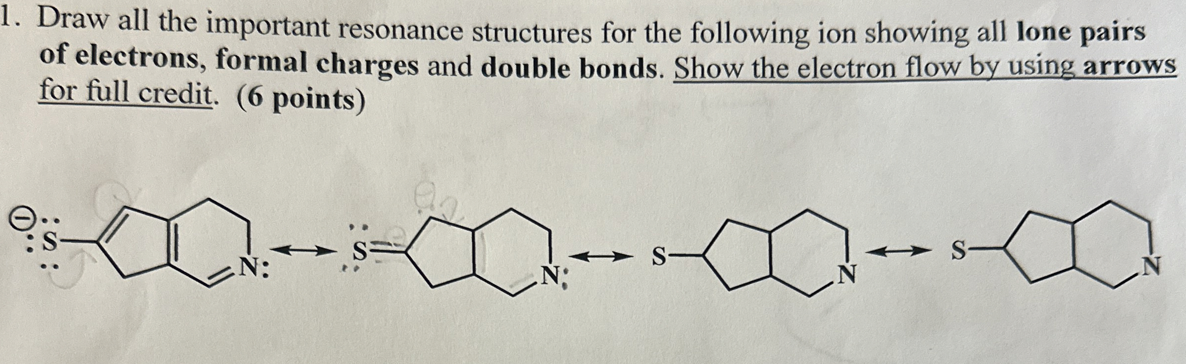 Solved Draw all the important resonance structures for the | Chegg.com