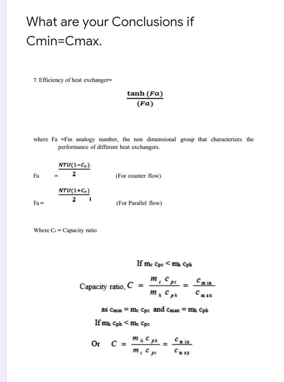 Solved What are your Conclusions if Cmin=Cmax. 7. Efficiency | Chegg.com