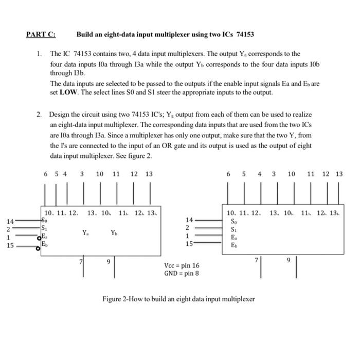Solved 1. The IC 74153 contains two, 4 data input | Chegg.com