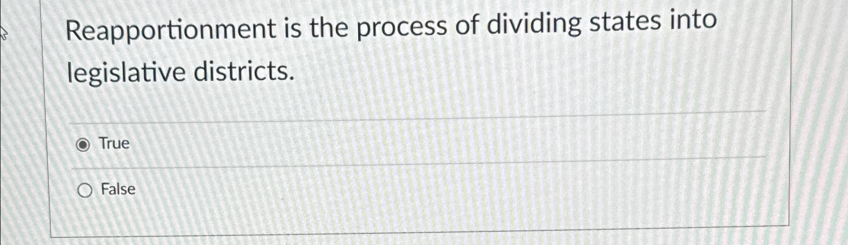 Solved Reapportionment is the process of dividing states | Chegg.com