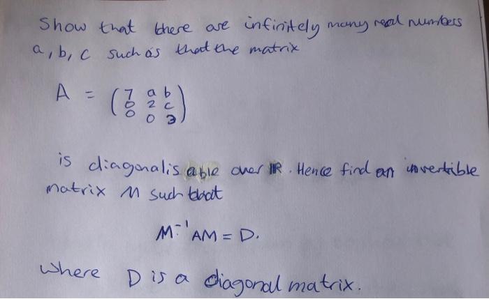 Solved Show that there are infinitely many real numbers a, | Chegg.com