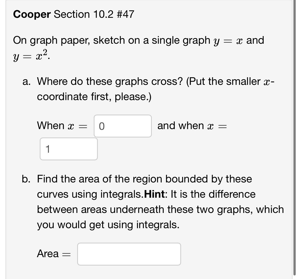Solved Cooper Section 10.2 ﻿#47On graph paper, sketch on a | Chegg.com