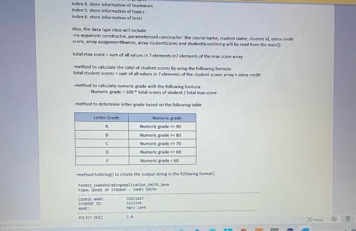Solved - method tostring() to create the output string in | Chegg.com