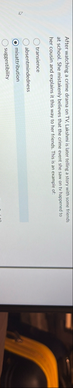 Solved After watching a crime drama on TV, ﻿Lakshmi is later | Chegg.com