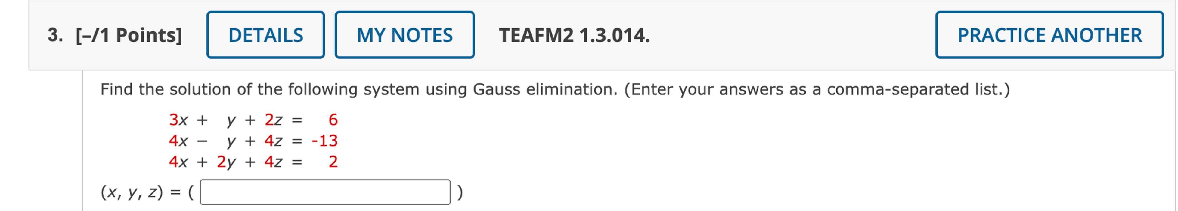 Solved Find the solution of the following system using Gauss | Chegg.com