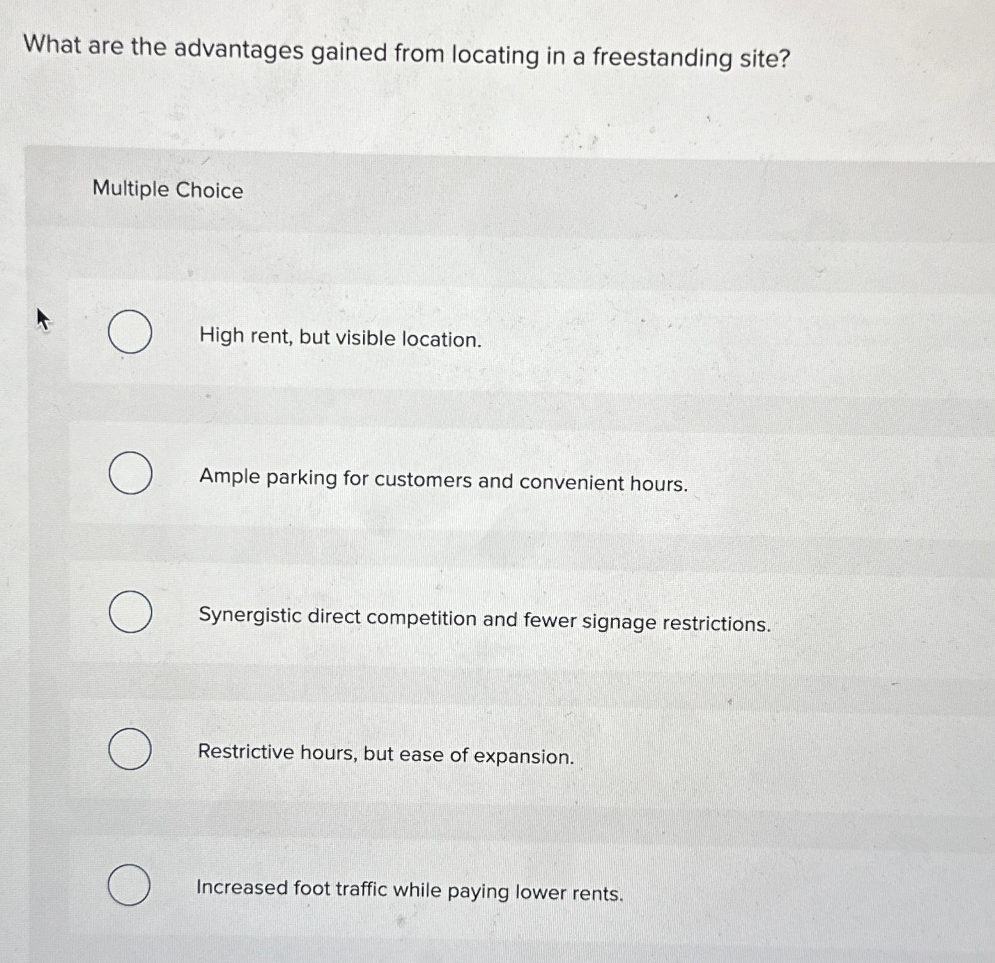 Solved What are the advantages gained from locating in a | Chegg.com