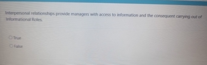 Solved Interpersonal relationships provide managers with | Chegg.com