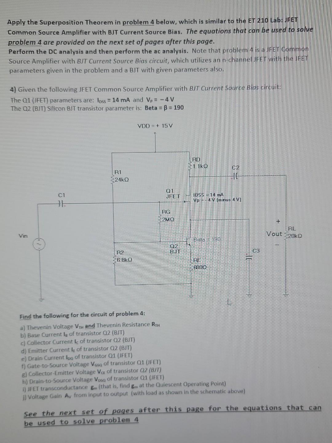 Solved Apply the Superposition Theorem in problem 4 below, | Chegg.com