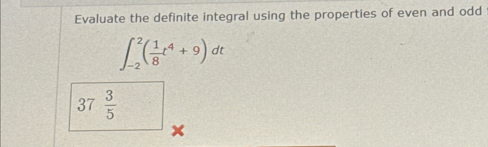 Solved Evaluate the definite integral using the properties | Chegg.com