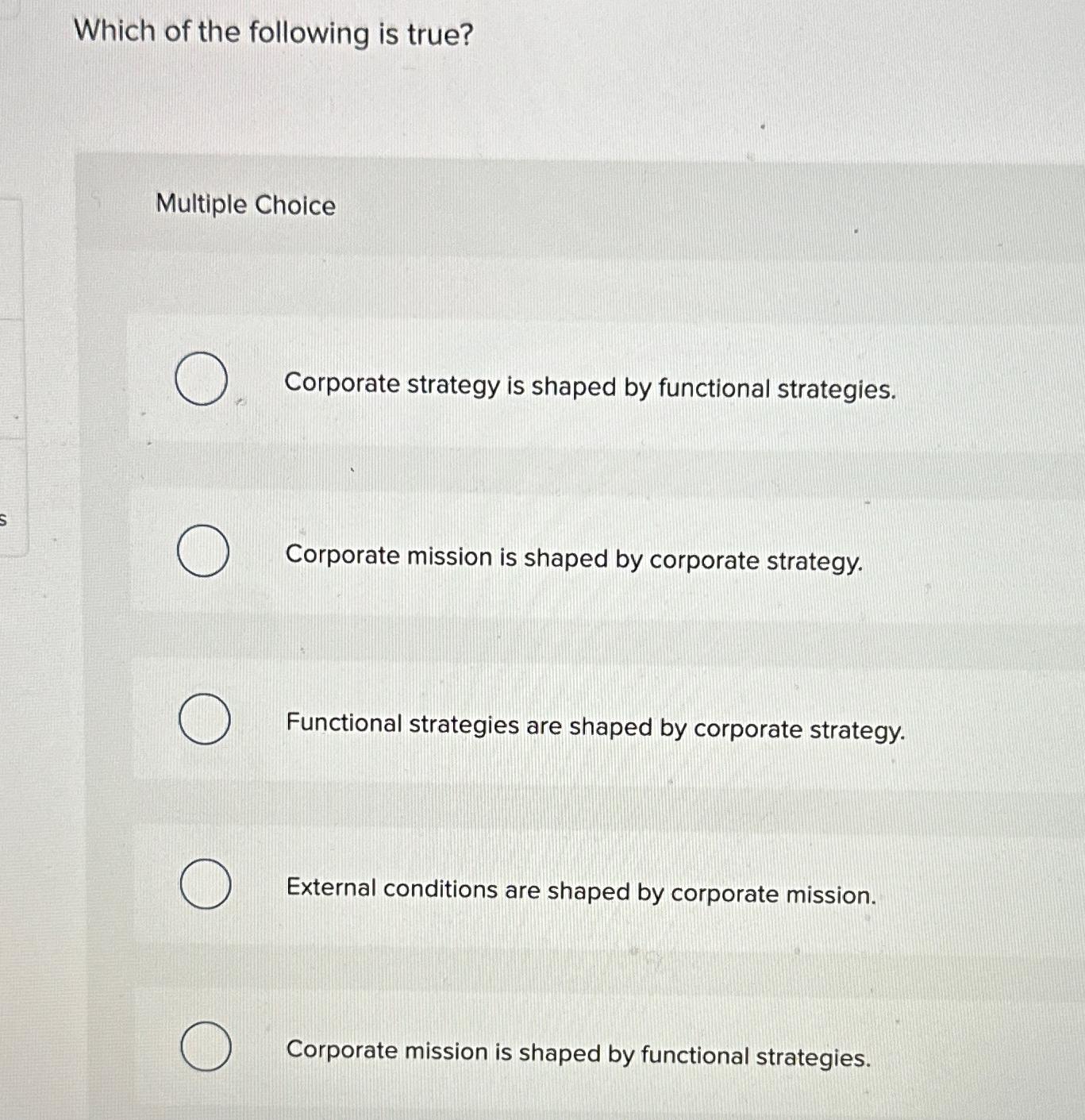 Solved Which of the following is true?Multiple | Chegg.com