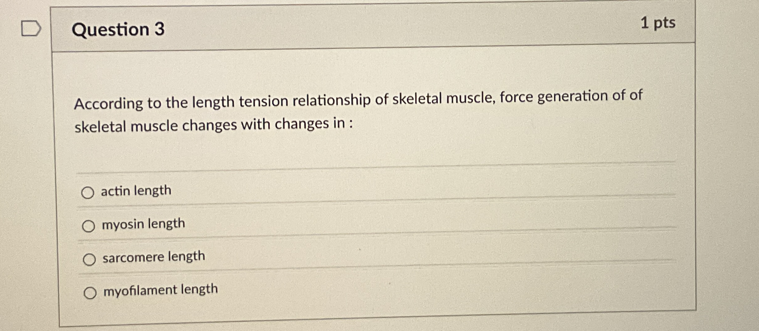 High Quality SOLUTION Question 31 ﻿ptsAccording to the length tension | Chegg.com